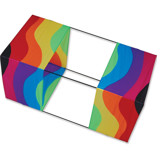 Wavy Rainbow Traditional Box Kite – Picture Pretty Kites